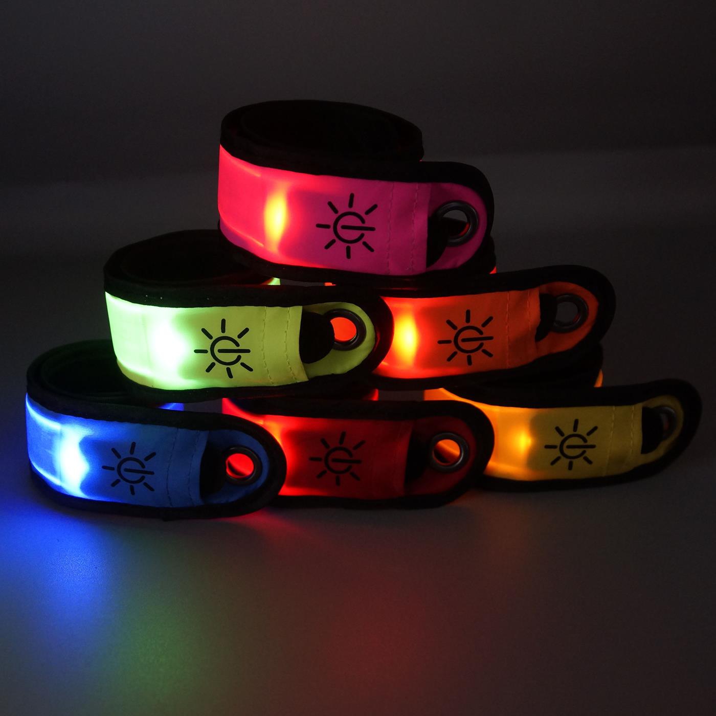 LED Armband Schnappband leuchtend Sicherheit für Jogger Freizeit Party ...